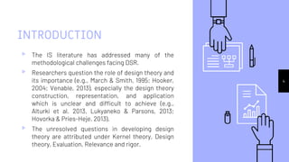 Generating and justifying design theory | PPTX | Graphics Software ...