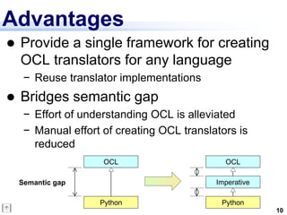 Generating Assertion Code from OCL: A Transformational Approach Based on Similarities of ...