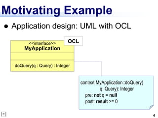 Generating Assertion Code from OCL: A Transformational Approach Based on Similarities of ...