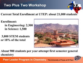 Generating chemistry majors and graduates at utep using plus two pltl | PDF