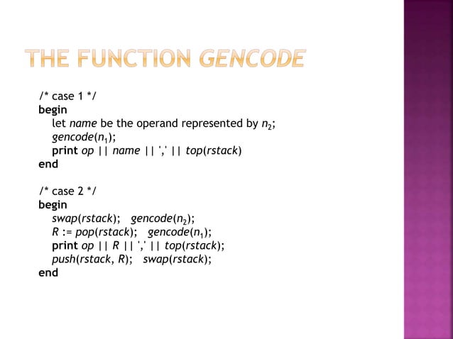 Generating code from dags | PPTX | Programming Languages | Computing