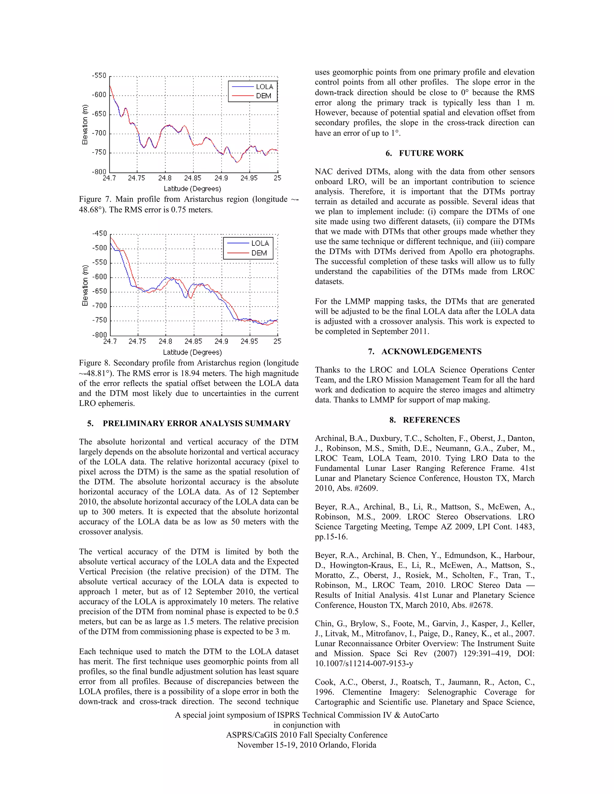 Generating digital terrain models using lroc nac images | PDF