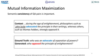 Generating Diverse and Consistent QA pairs from Contexts with Information-Maximizing ...