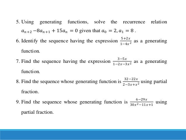 Generating Function 1961