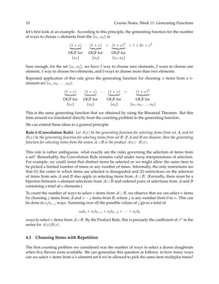 Generating functions (albert r. meyer) | PDF
