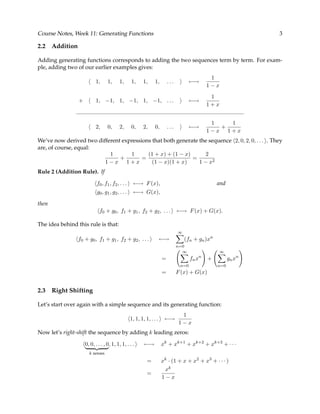 Generating functions (albert r. meyer) | PDF
