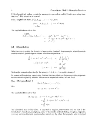 Generating functions (albert r. meyer) | PDF