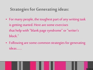 Generating ideas | PPTX