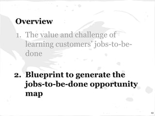 Generating opportunity maps with customer jobs to-be-done | PPT