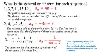 Generating Patterns and arithmetic sequence.pptx