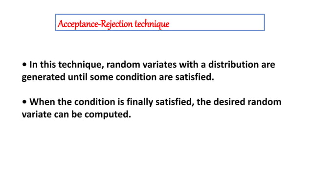 Generating random variates | PPTX