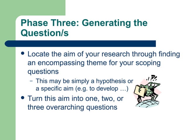 Generating researchable questions | PPT