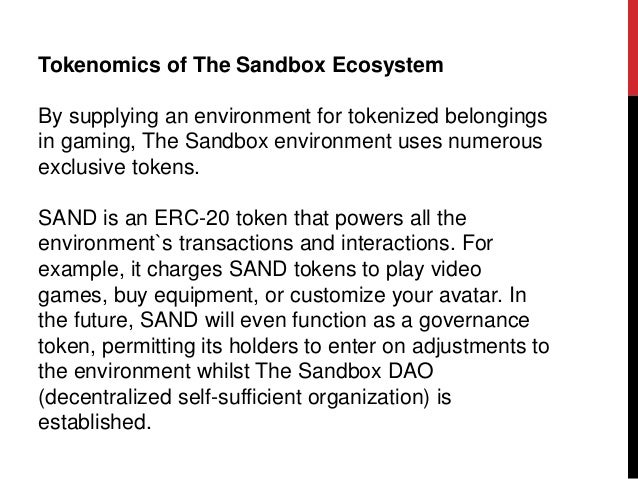 Generating Revenue With Sandbox — How To Buy SAND Tokens In Canada? | PPT