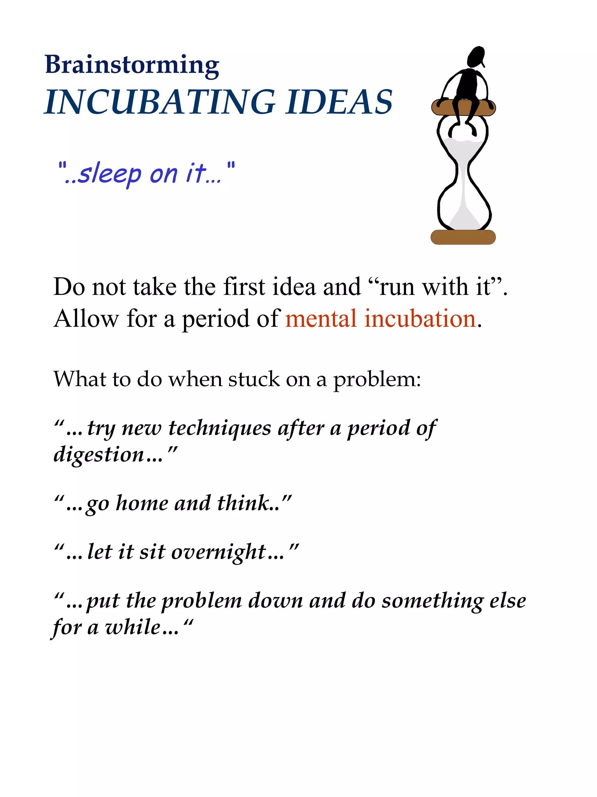 Generating solutions and brainstorming | PPT