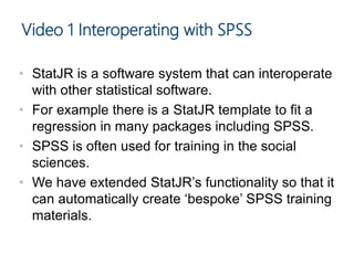 Generating SPSS training materials in StatJR | PPTX