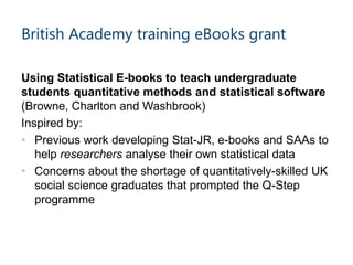 Generating SPSS training materials in StatJR | PPTX