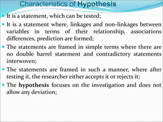 Generating the research hypothesis | PPT