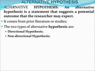 Generating the research hypothesis | PPT
