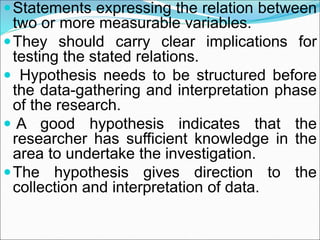 Generating the research hypothesis | PPT