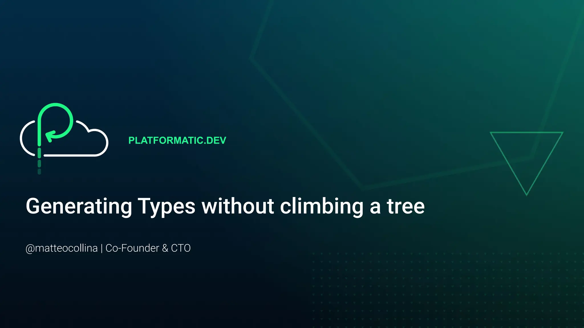 "Generating Types without climbing a tree", Matteo Collina | PDF | Web Development | Internet