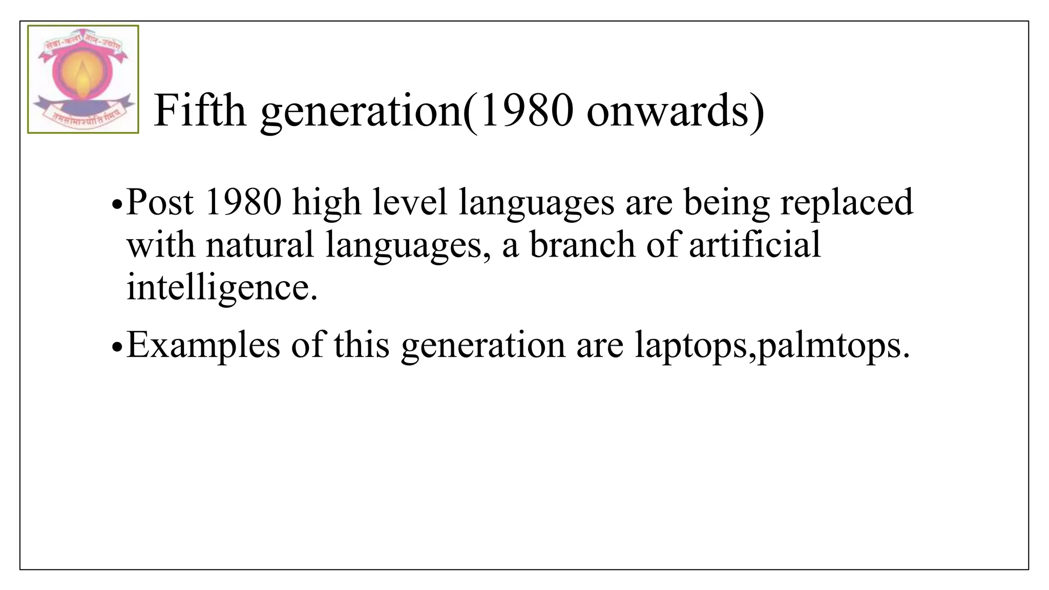 generatins of computer std 7th ls 1.pptx | Computing | Technology ...