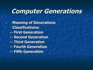 Generation of computers | PPT