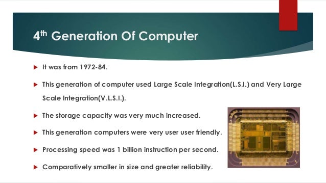 Generations Of Computer