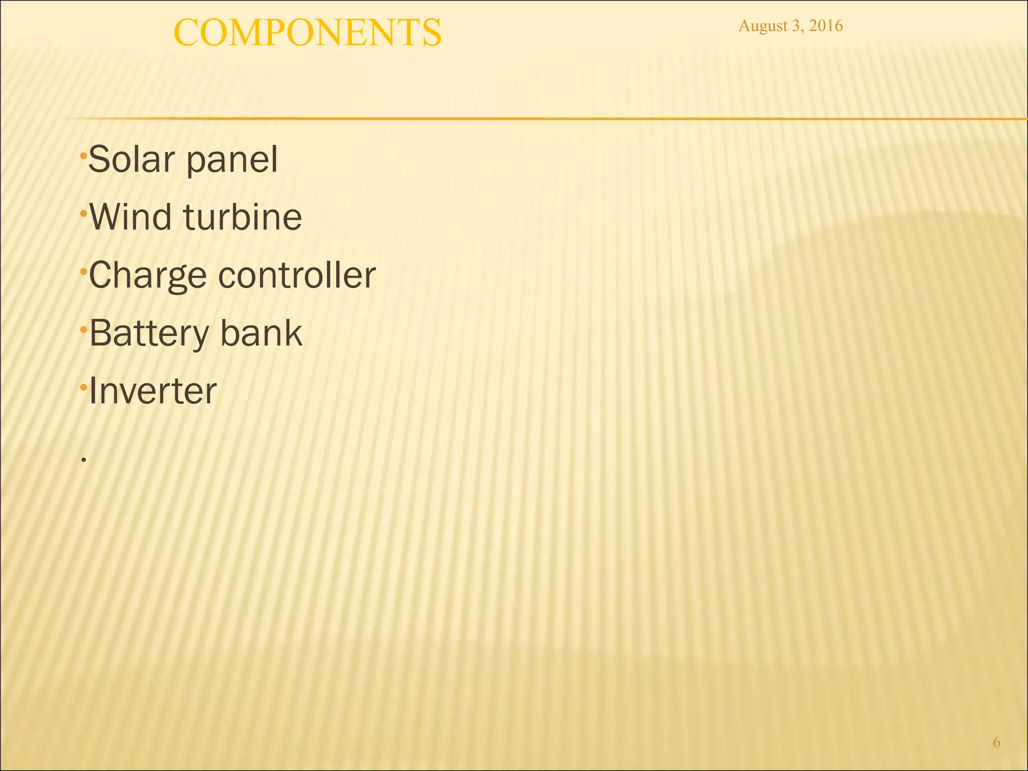 Integration Of Solar And Wind Power Generation System Ppt