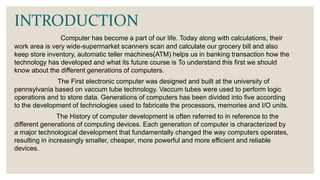 Generation Of Computers | PPTX