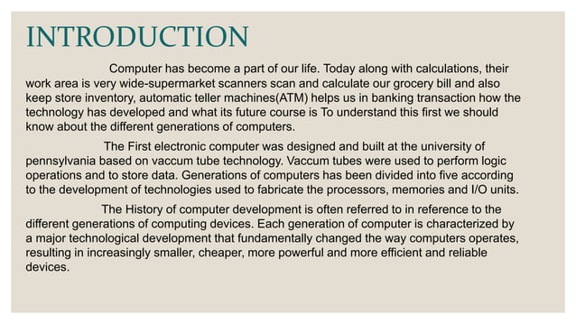 Generation Of Computers | PPTX