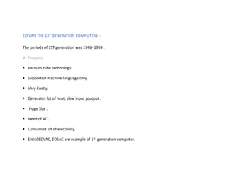 BCA, B. SC Fundamentals of computer generation.pdf | Desktops | Computing