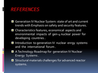 Generation 4 nuclear reactor | PPT