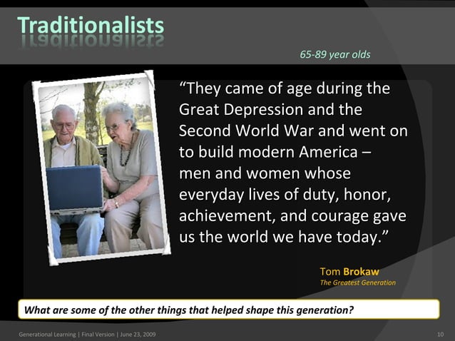 Generational Learning | PPT