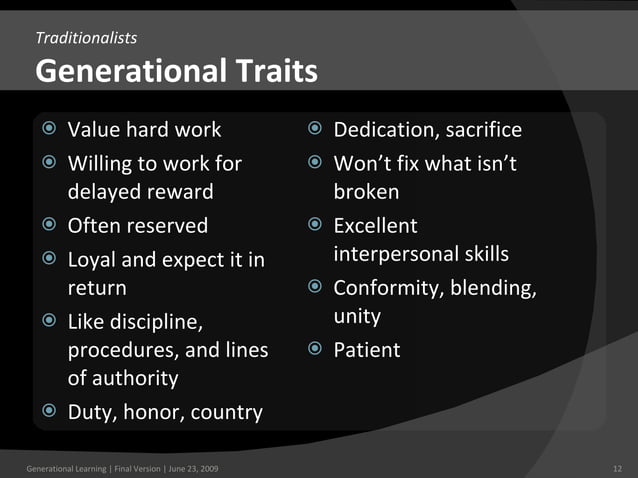 Generational Learning | PPT