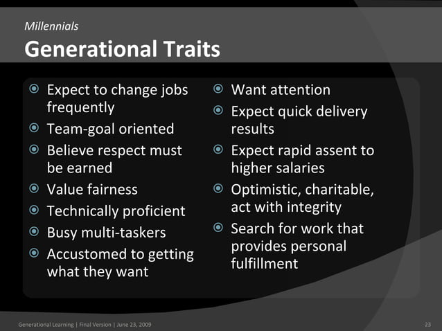 Generational Learning | PPT