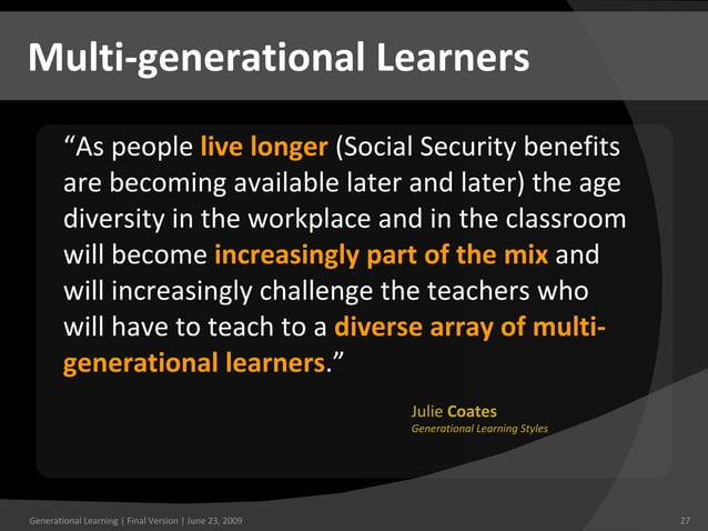 Generational Learning | PPT