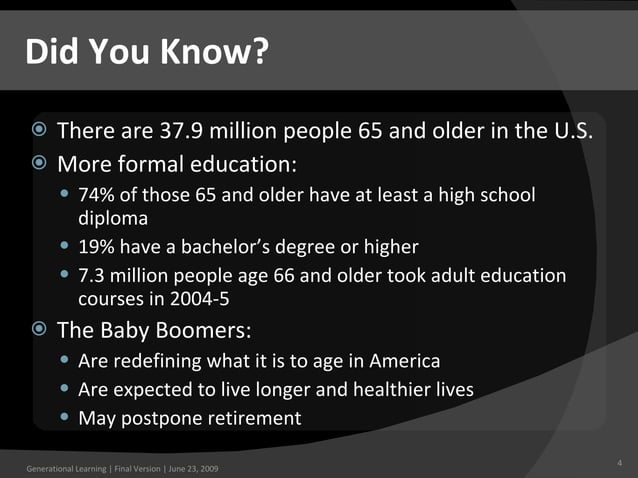 Generational Learning | PPT