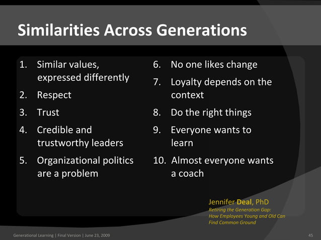 Generational Learning | PPT