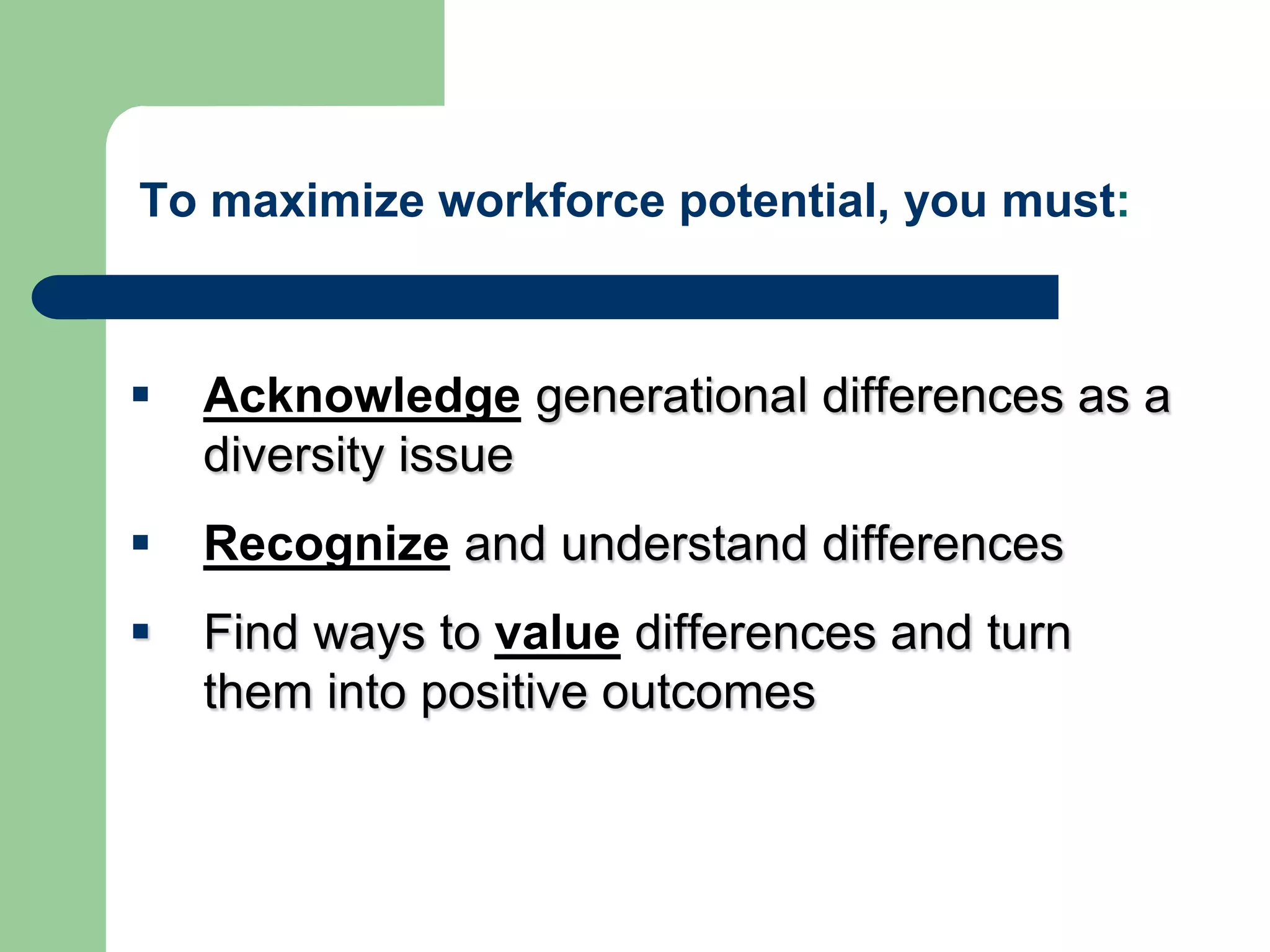 Managing a Multigenerational Workforce | PDF
