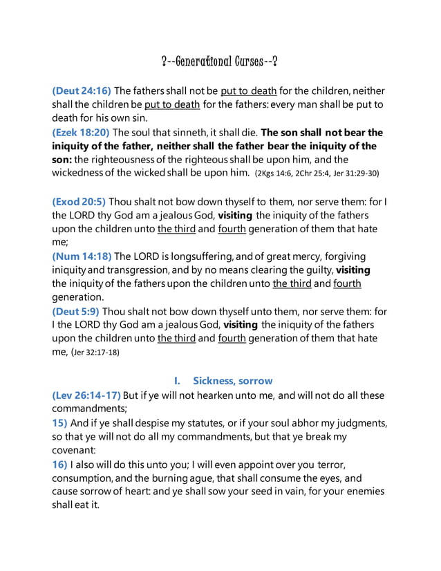Generational curses | PDF