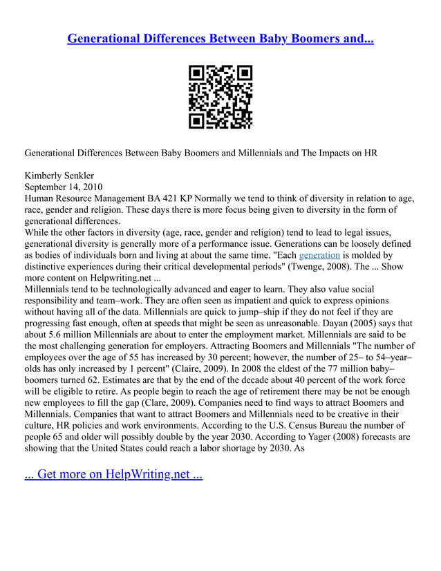 Generational Differences | PDF