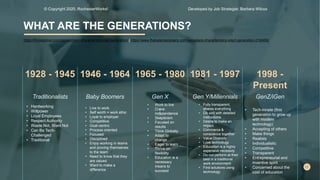 Generational Similarities & Differences | PPTX | Career Advice | Careers