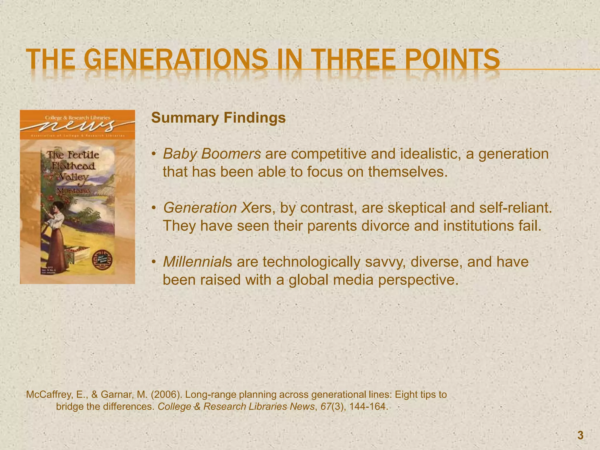 Generational use of libraries | PPTX