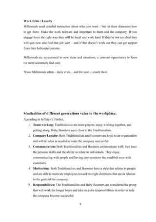 Generational values in organizationa behavior | DOC