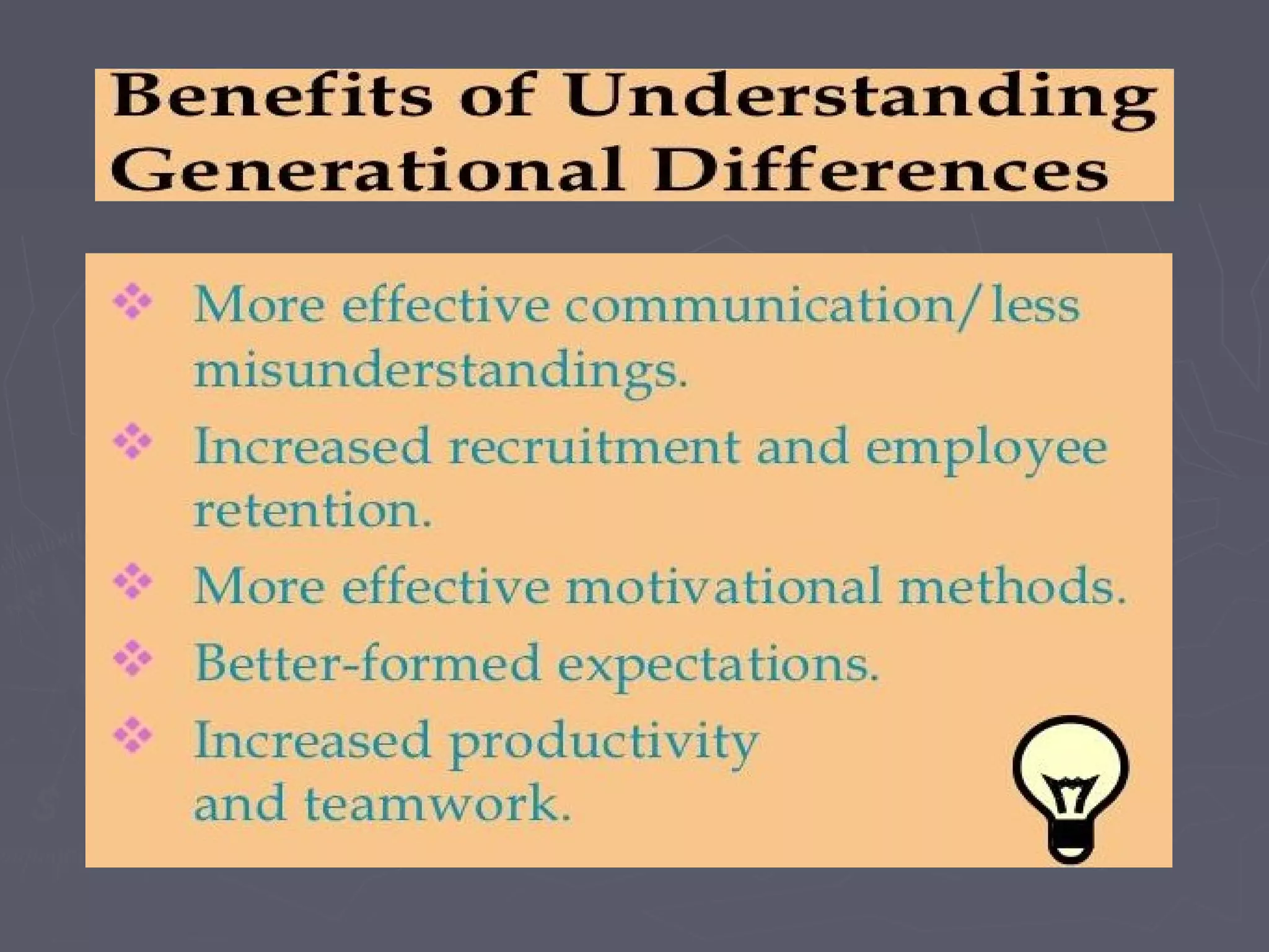 Generational values, Similarities and dissimilarities of different ...