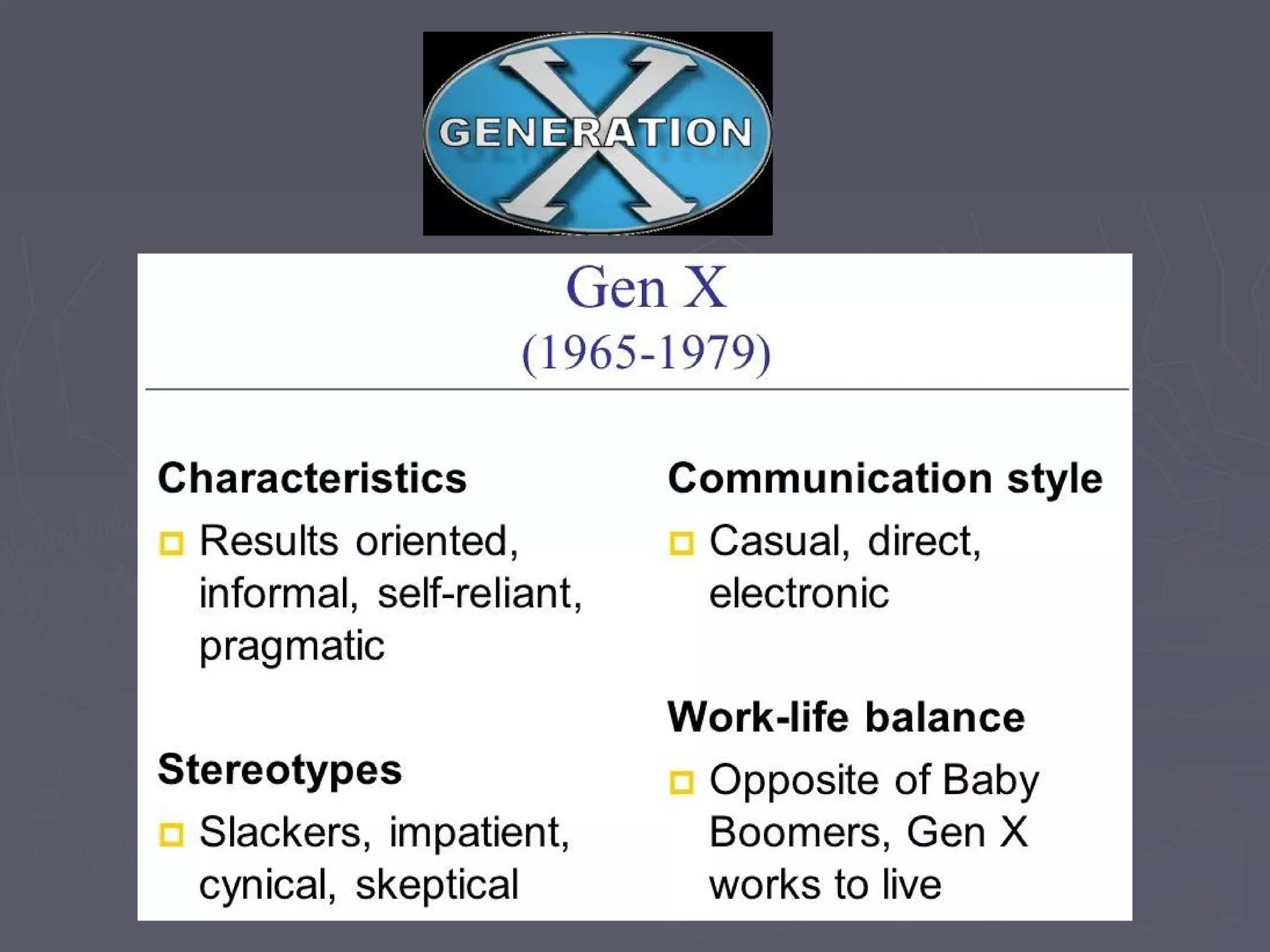Generational values, Similarities and dissimilarities of different ...