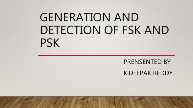 Generation and detection of psk and fsk | PPTX | Digital Audio ...