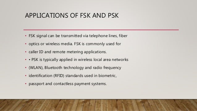 Generation and detection of psk and fsk