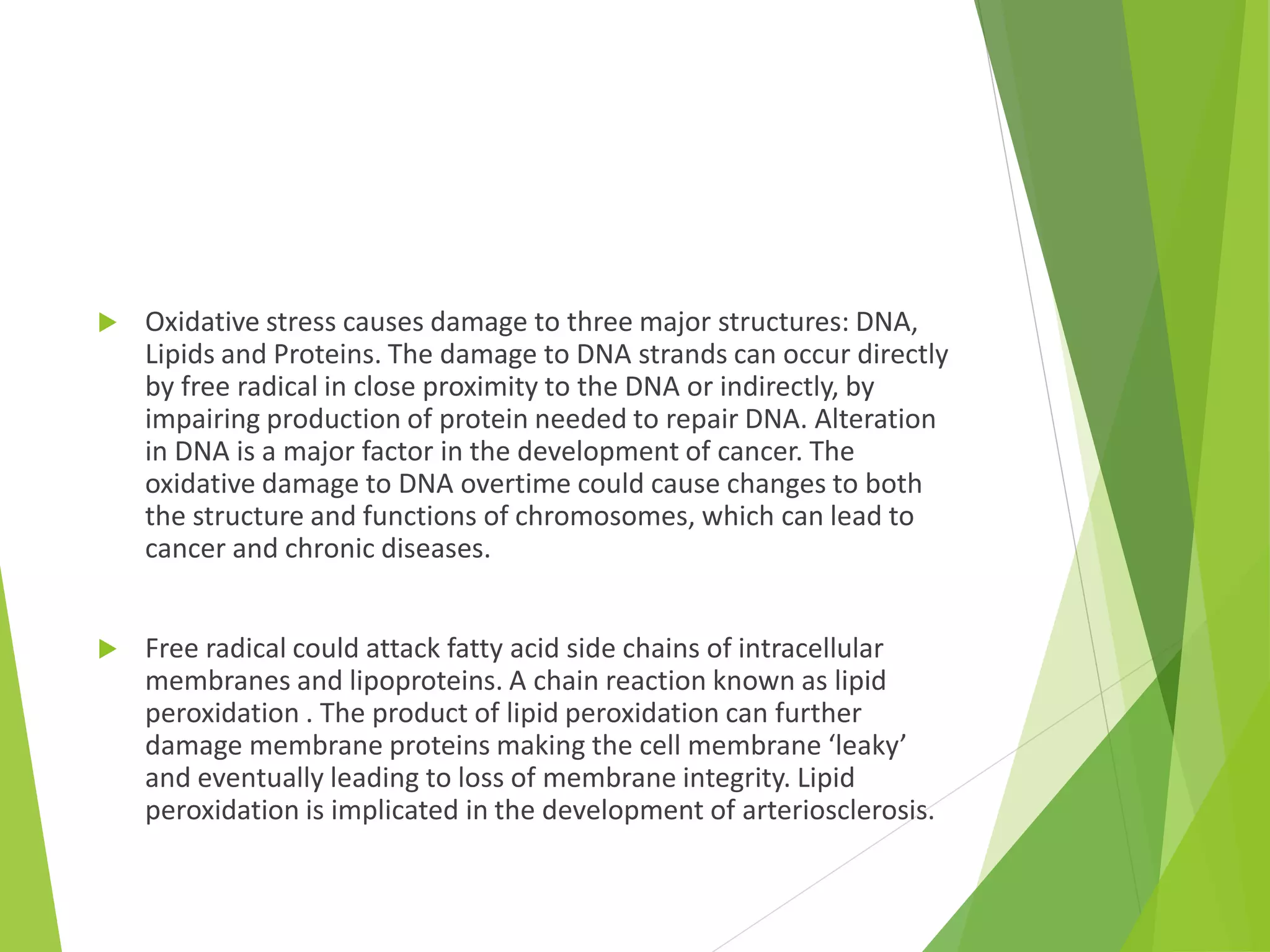 Generation and role of free radicals 11 | PPTX