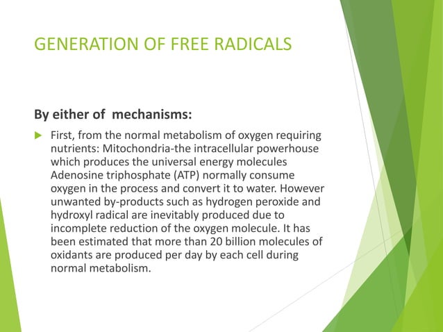 Generation and role of free radicals 11 | PPTX | Chemistry | Science